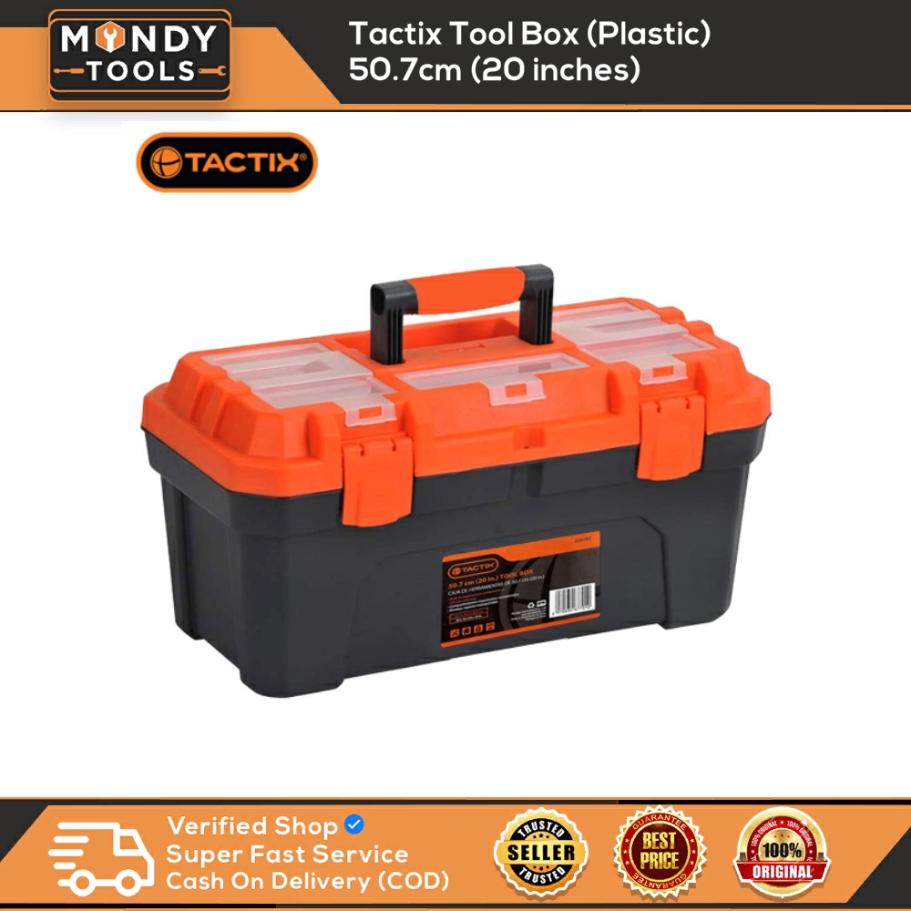 Tactix Tool Box Plastic (50.7cm) 20 Inches (Original) | Lazada PH