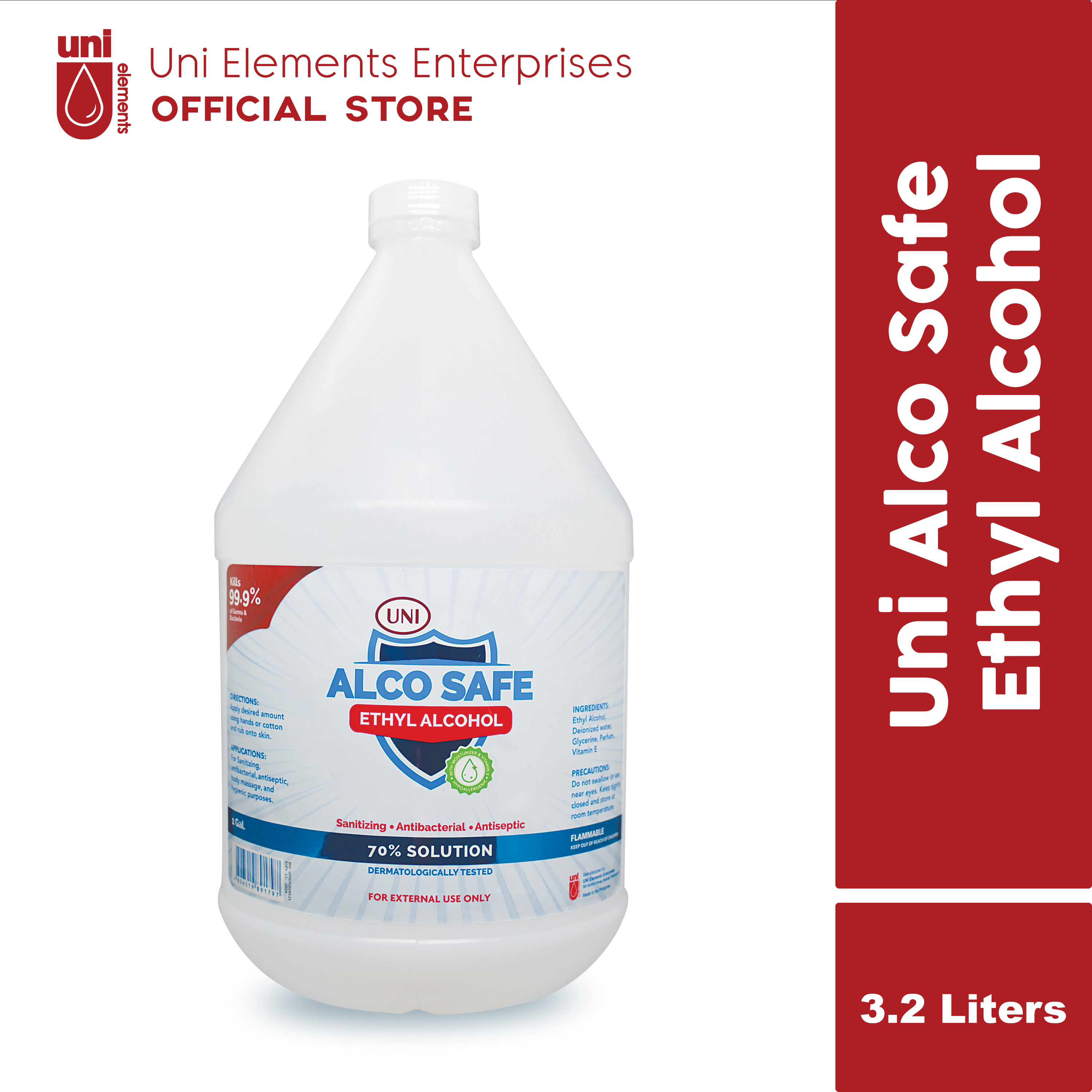 Alco Safe Ethyl Alcohol 3.2 Liters | Lazada PH