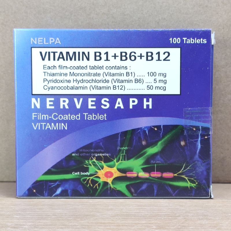 Vitamins B Complex (B1+B6+B12)| Amcovit B Nervesaph - 100 Tablets ...