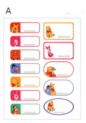 [DAISO] Winnie-the-Pooh Name Sticker (2 pieces) | Lazada PH
