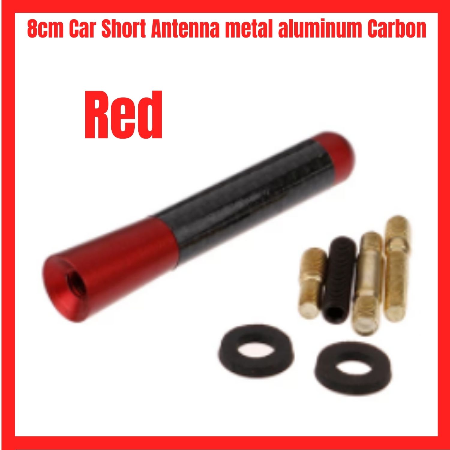 8cm Car Short Antenna metal aluminum Carbon Type signal FM Radio with ...