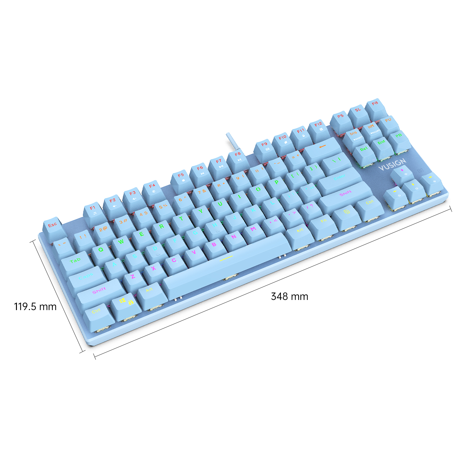 Deli 87 Key Wired Mechanical Keyboard VS788 | Lazada PH