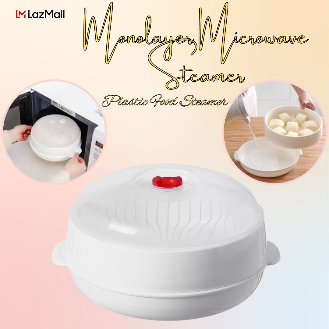 Monolayer Microwave Plastic Steamer Food Steamer Lightweight And ...