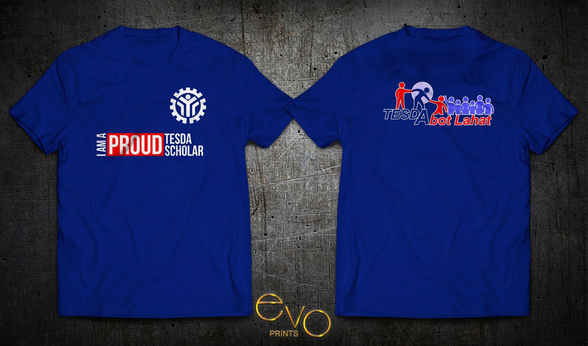 TESDA School Uniform T-shirt Royal Blue Tesda Shirt for Men and Women ...