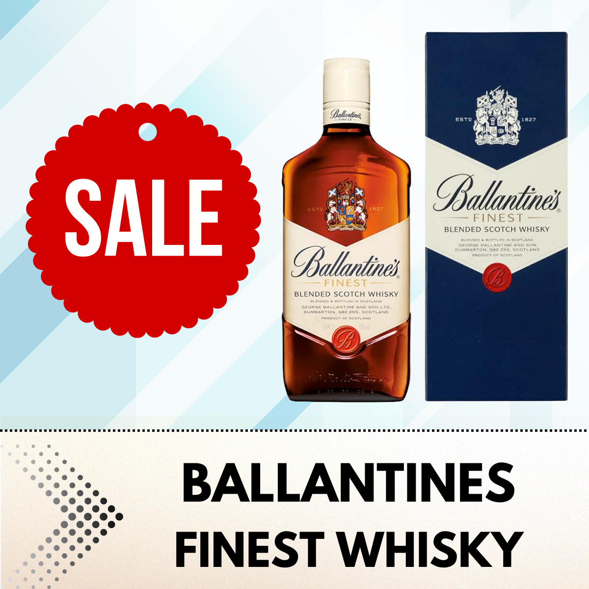 Ballantines Finest Scotch Whisky 1 liter - PRICE OFF! (No box) | Lazada PH