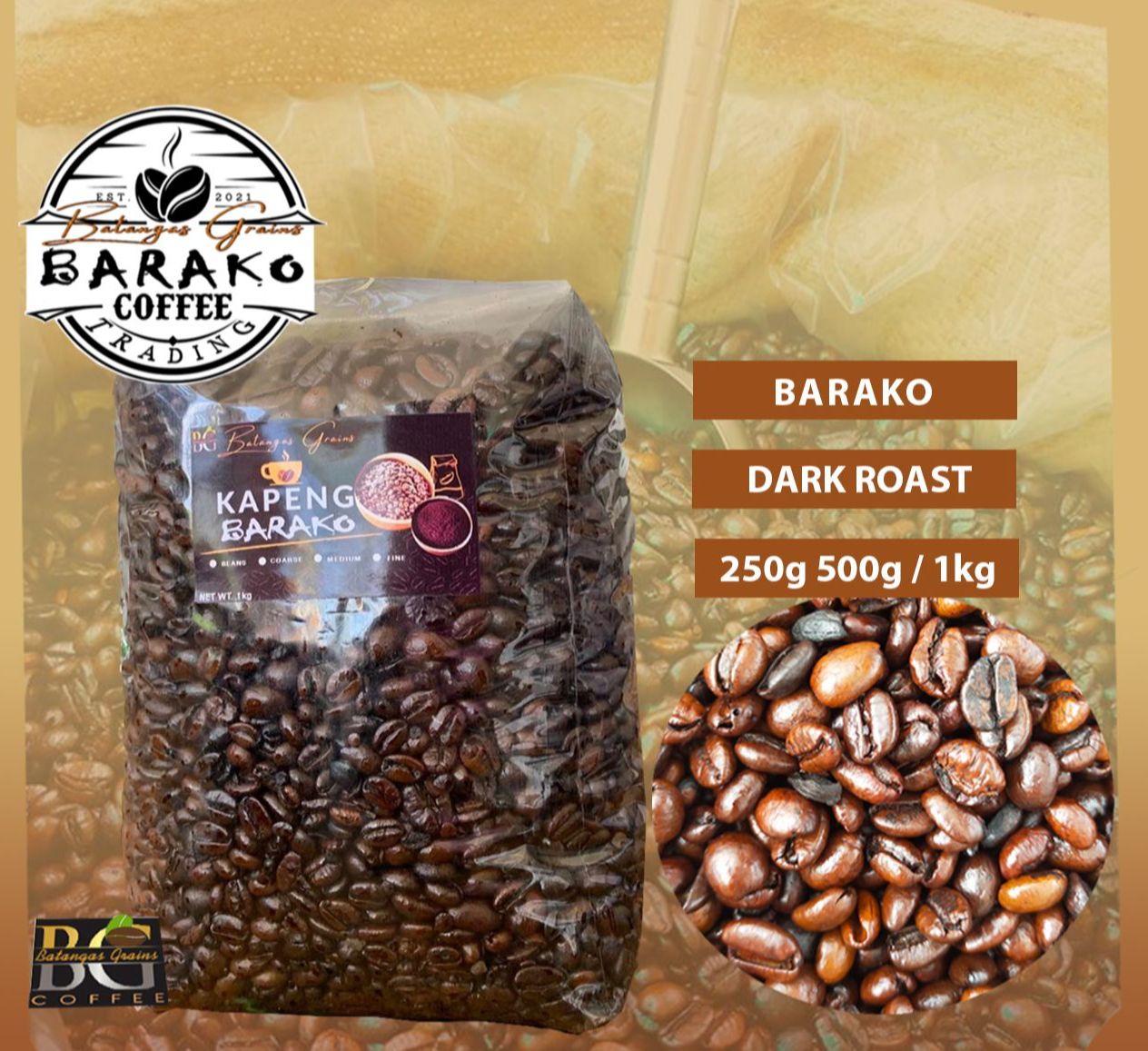[BG] COFFEE-1kg KAPENG BARAKO PREMIUM.HOUSE BLEND BARAKO COFFEE NG ...