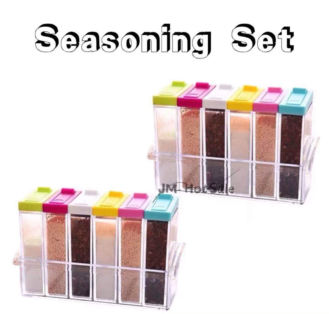 (BUY ONE TAKE ONE) 6in1 Transparent Condiments Seasoning Spice Set ...