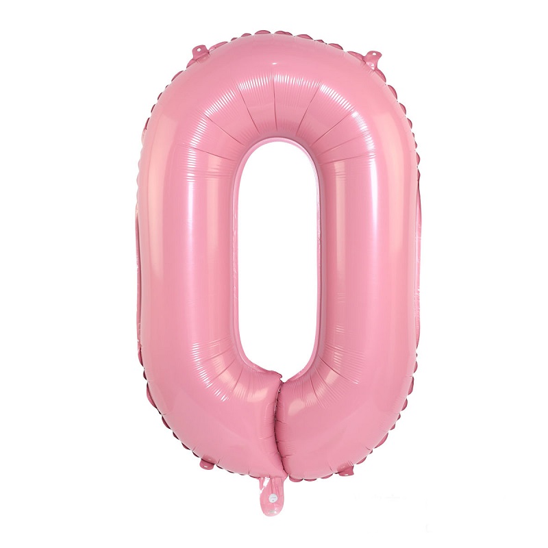 32inch Pastel Baby Pink Foil Number Balloon For Unicorn Birthday Party ...