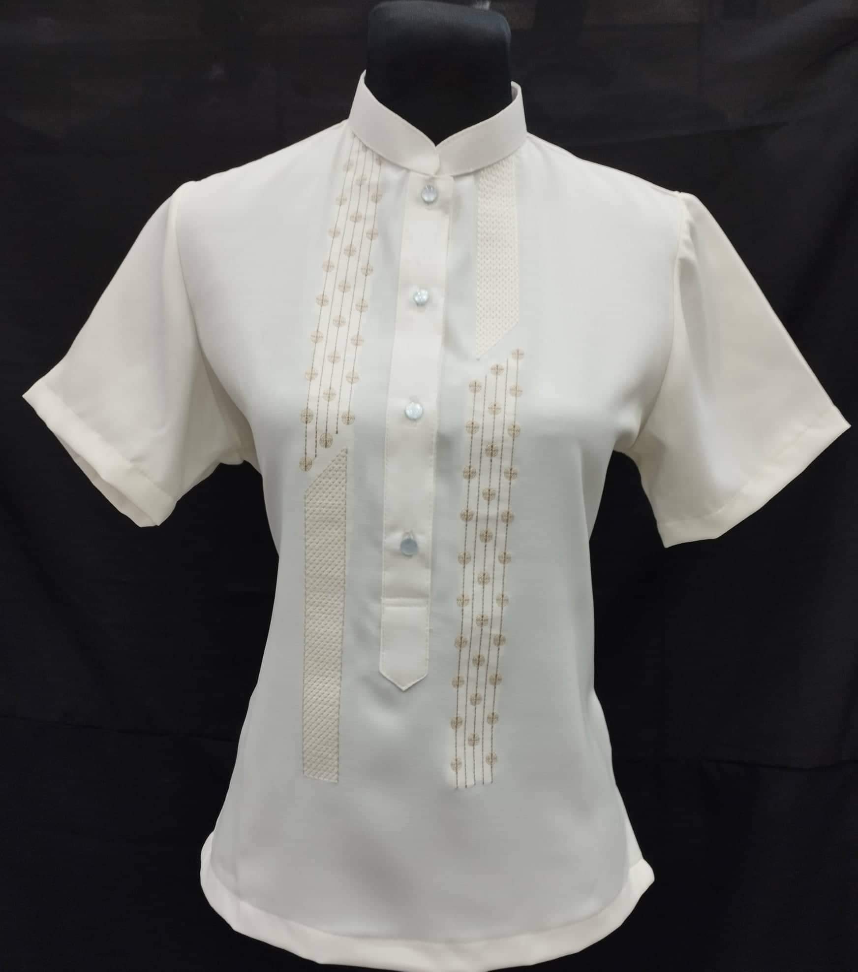 LINEN LADIES OFFICE BARONG (OTON) Off White | Lazada PH