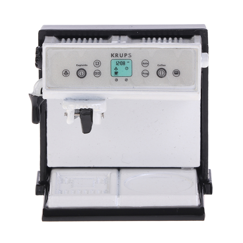 1/12 Scale Dollhouse Miniature Kitchen Metal Coffee Machine Pretend ...