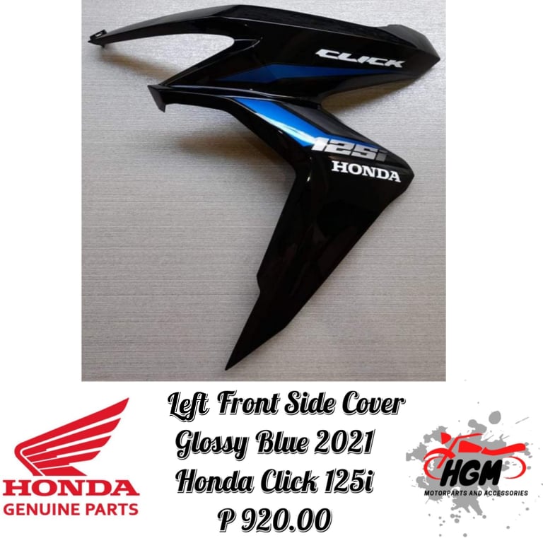 LEFT SIDE FRONT COVER (GLOSSY BLUE) 2021 MODEL HONDA CLICK 125i V2 ...