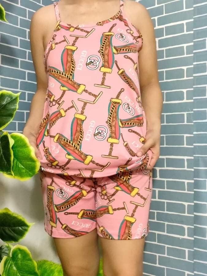 Y&L Random Prints/Colors Spaghetti Short Pangbahay Terno Free size and ...