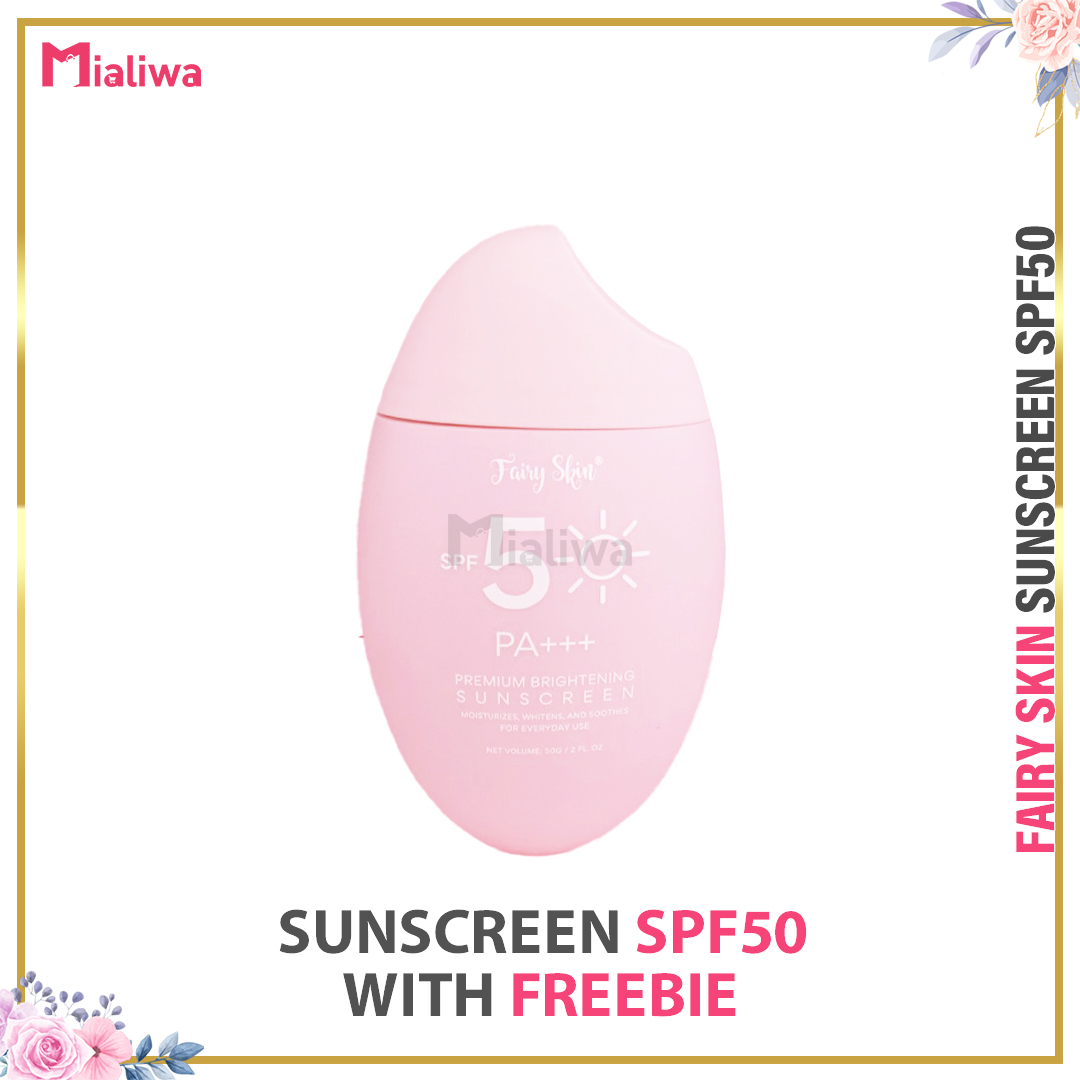 FairySkin Premium Brightening Sunscreen SPF50 & Facial Foam Duo Set ...