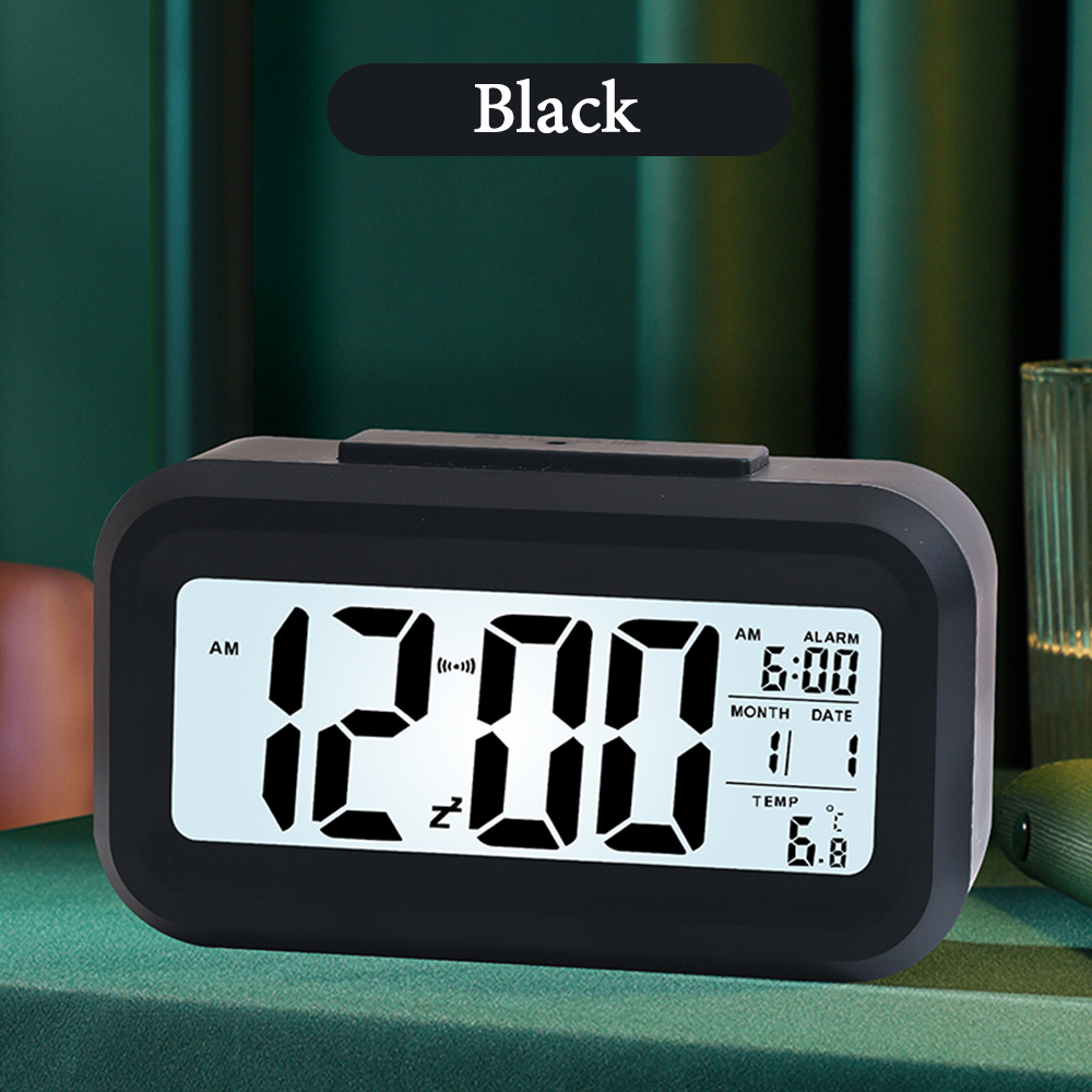 COD Digital Backlight LED Display Table Alarm Clock Snooze Thermometer ...