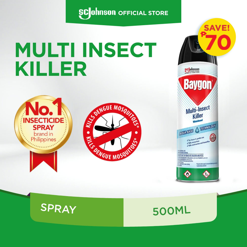 Baygon Multi Insect Killer Water-Based - 500 ml | Lazada PH