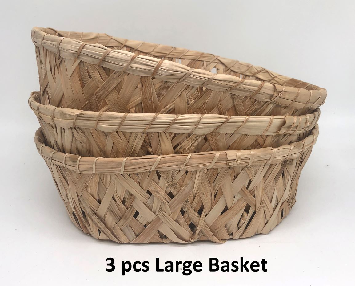 Natural Tapered Oval Abaca Baskets (3pcs) | Lazada PH