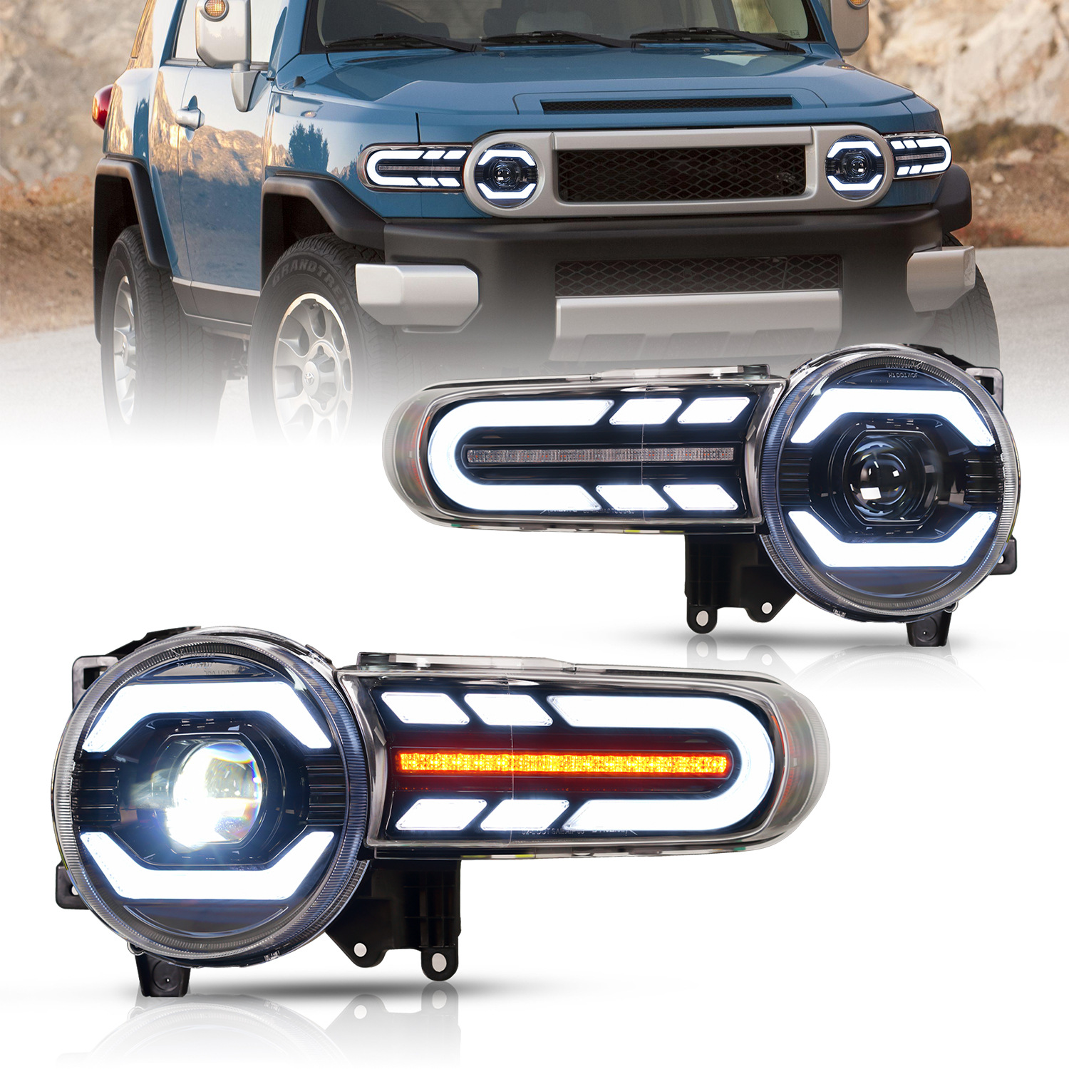 Toyota Cruiser Cool Luze FJ LED Headlight/2007-2020 Model Cruiser Cool ...