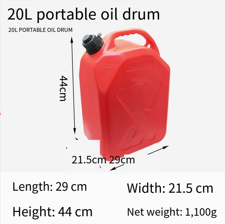 20 LITERS FUEL TANK, Jerry Can Metal, Plastic Container for Gasoline ...