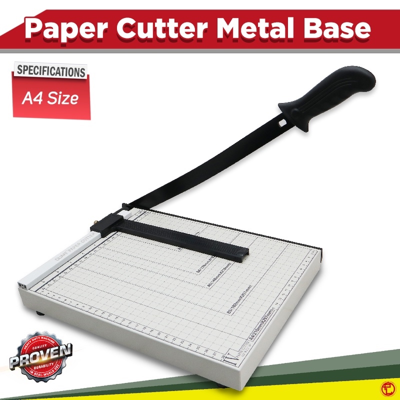 A4 Size QUAFF Paper Cutter Wood / Metal Base with Paper Adjuster ...