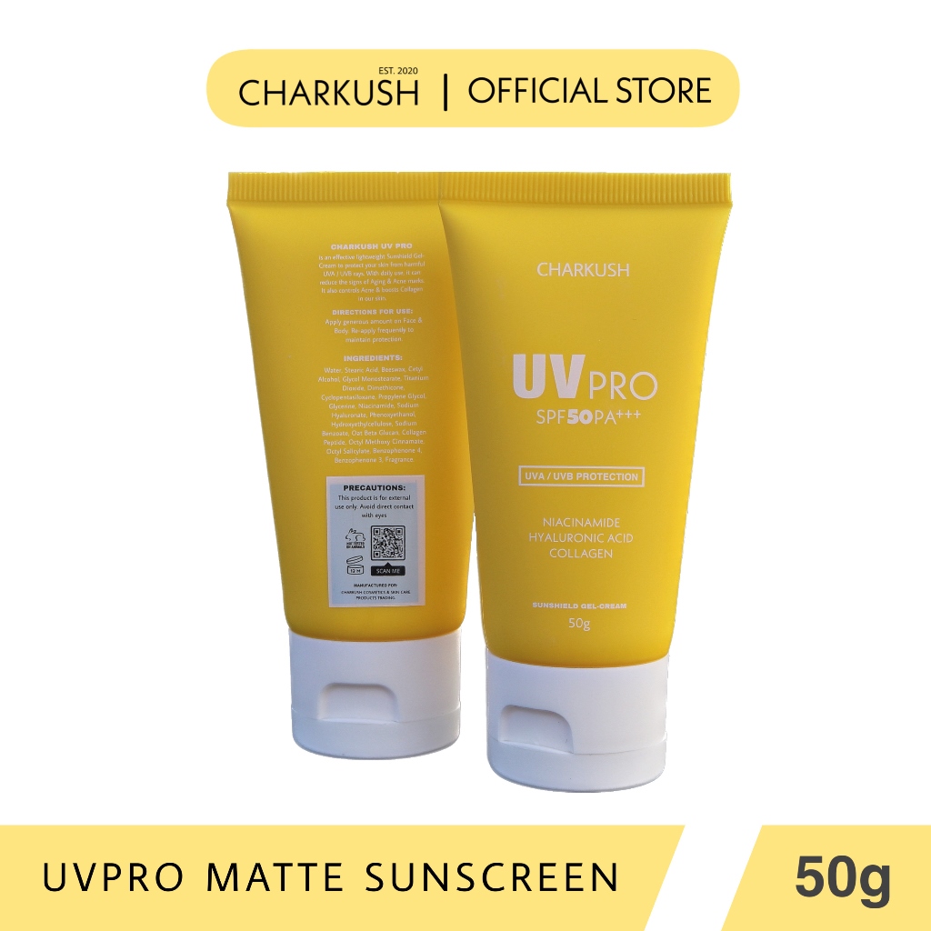 【Hot sales】 Charkush UVPRO SPF50PA (Matte-Finish Sunscreen) 50g | Lazada PH