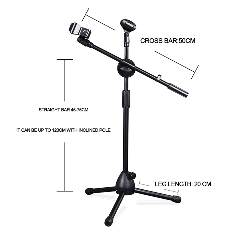 Ajustable Microphone Holder Professional Swing Boom Floor Stand Mic ...