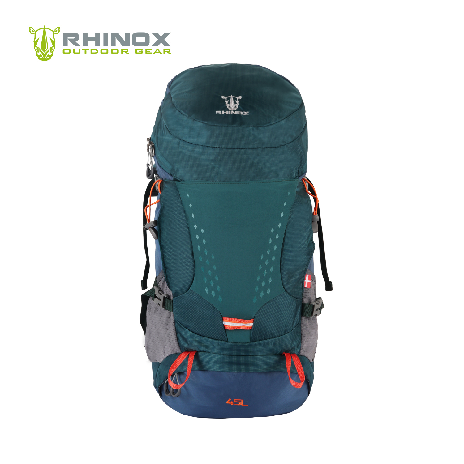 Rhinox 195 Mountaineering Bag With Fixed Back Steel Frame | Rain Cover ...