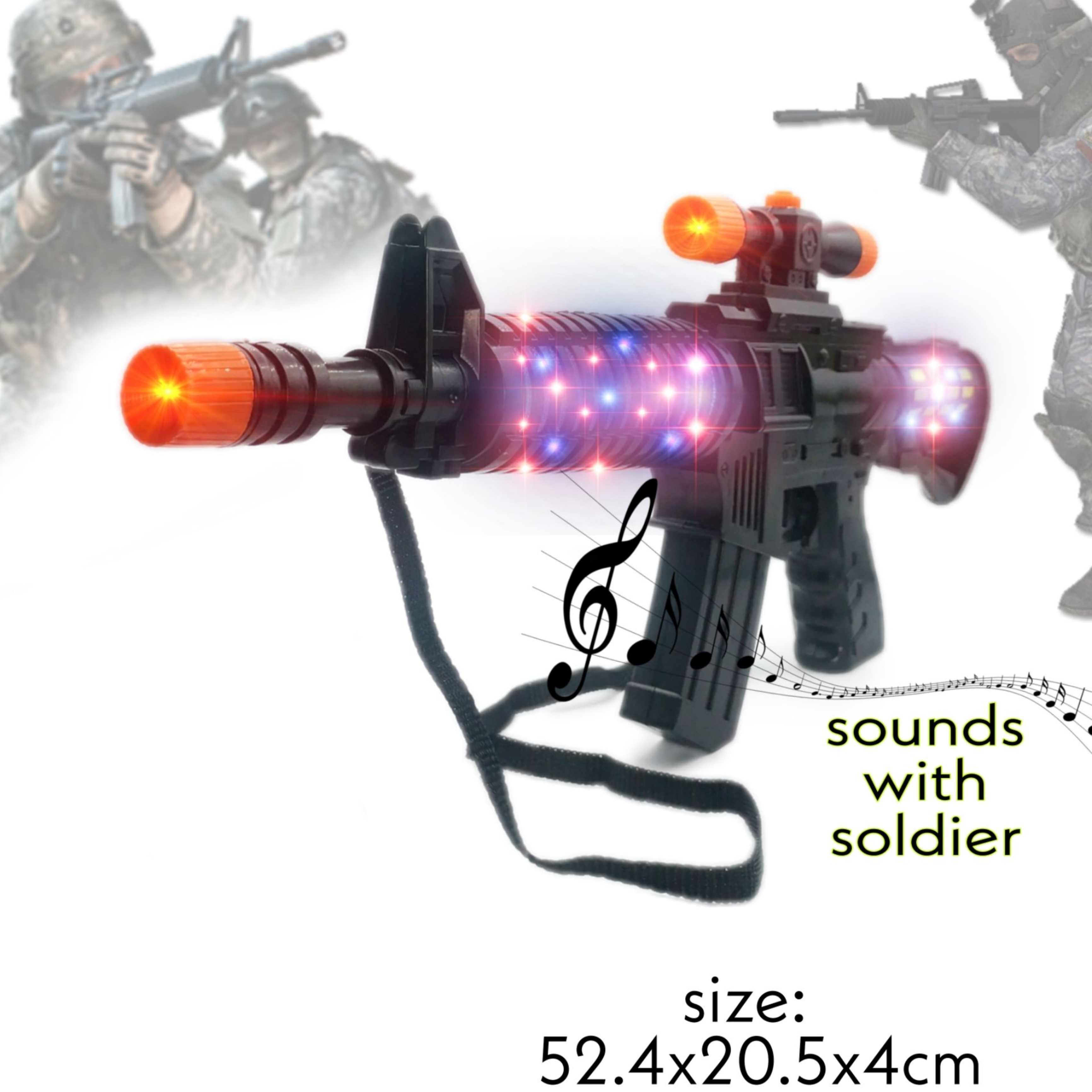 Kids Light Machine toy Simulation submachine light machinegun electric ...