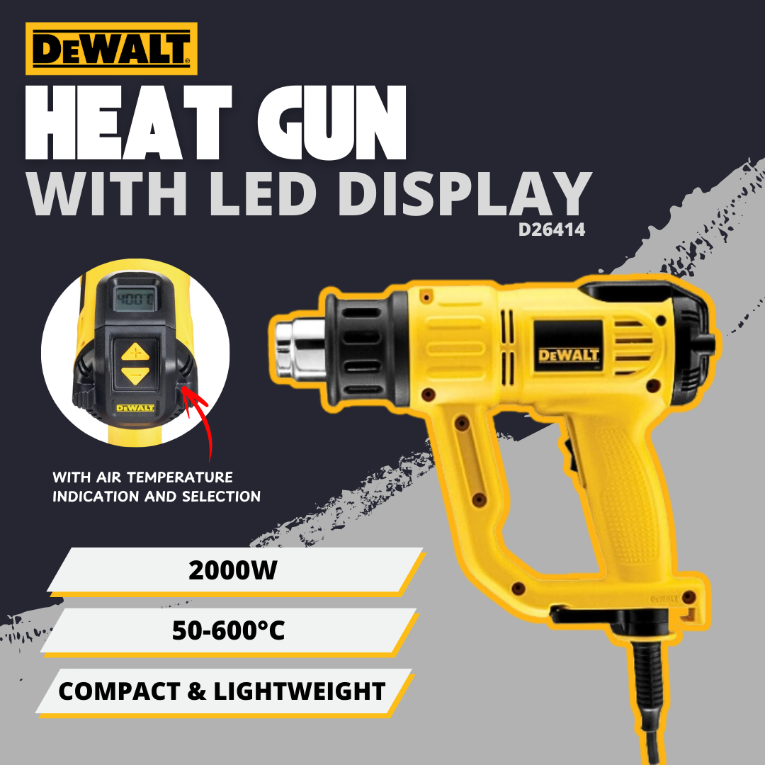 DeWalt D26414 -B1 Heat Gun with LED Display Air Temperature Indication ...
