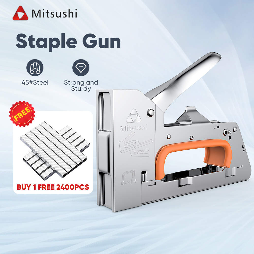 Mitsushi Staple Gun Tacker Heavy Duty Hand Nail Gun Eavy Duty Powerful ...