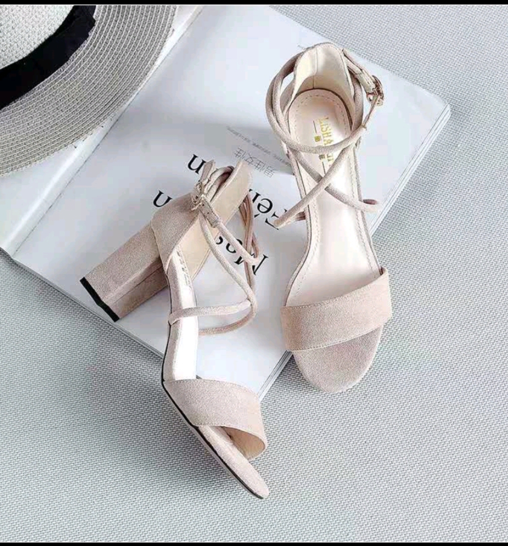 Korean summer suede 2 inch heels sandals for women "s(35-40) | Lazada PH