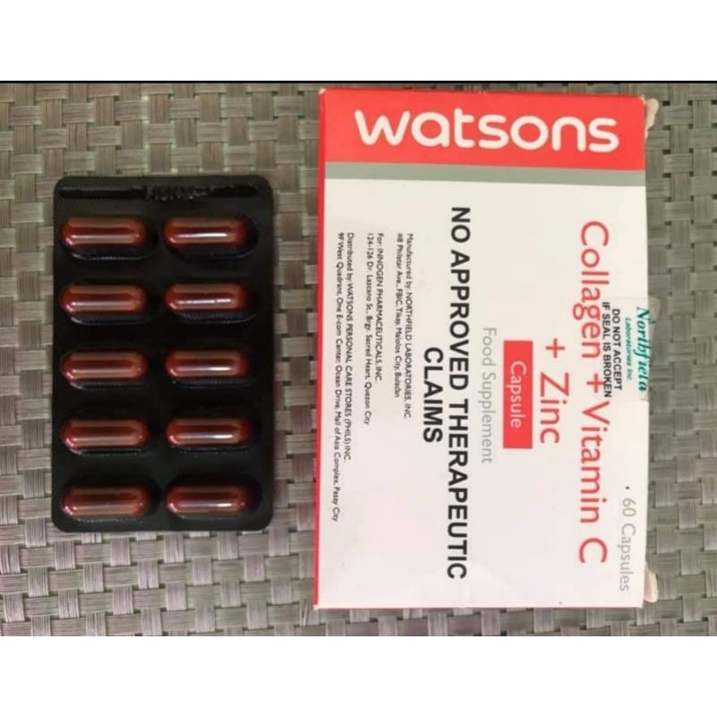 Watsons Collagen Vit C Zinc 10's bellevue healthcare | Lazada PH