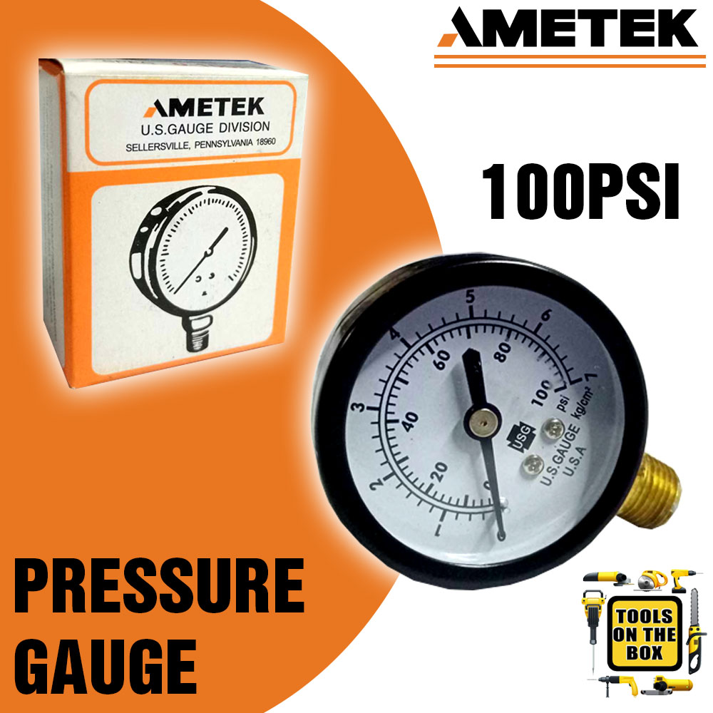 Original Ametek U.S. Pressure Gauge 100PSI | Lazada PH