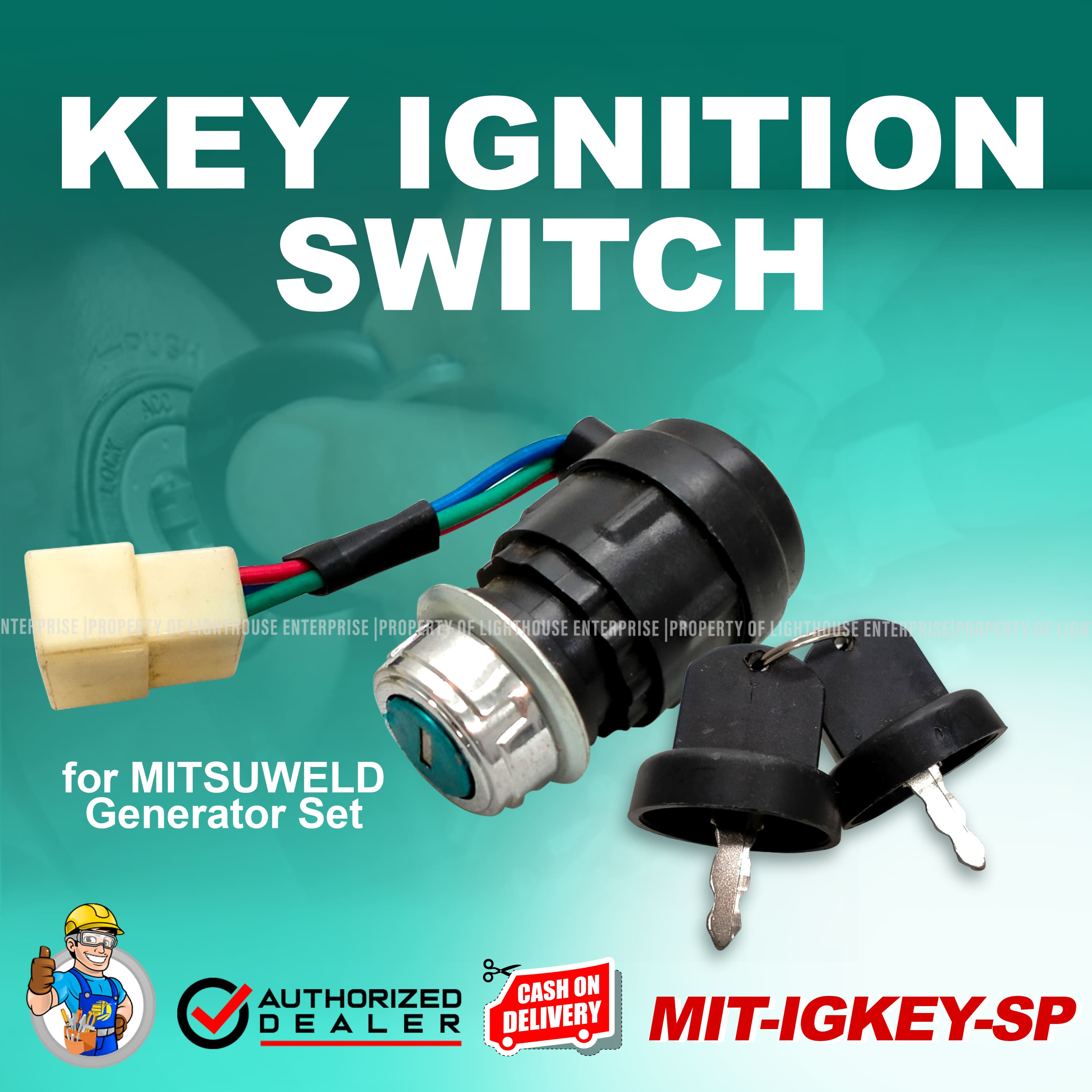 Ignition Start Key Switch Ignition Key For MITSUWELD Generator MIT Ignition Start Key Switch Ignition Key For MITSUWELD Generator MIT