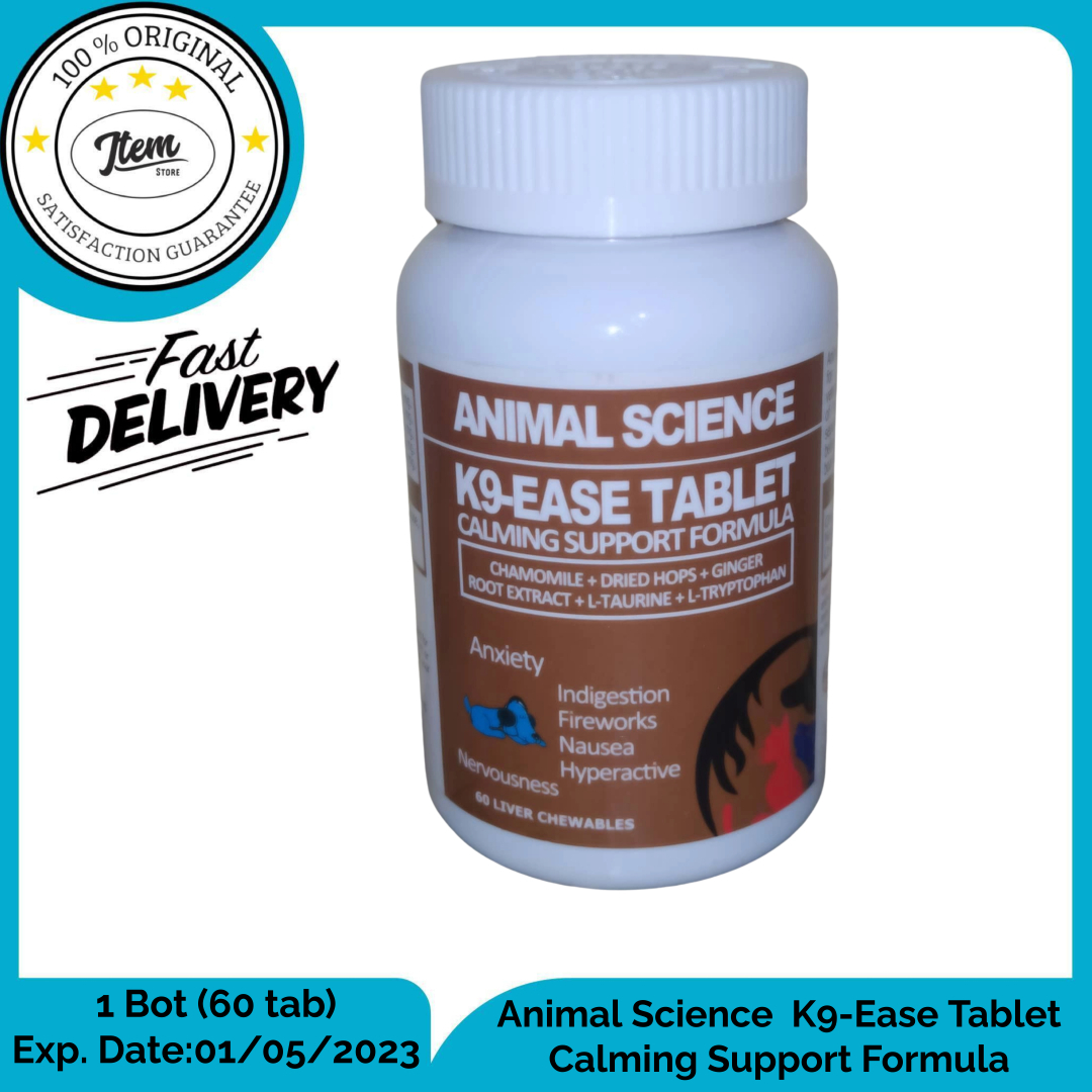 Animal Science K9 Ease Tablets 60tabs Calming Support Formula for Dog ...