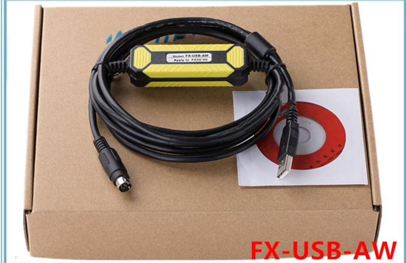 FX-USB-AW Suitable Mitsubishi FX3U 3G 1N 2N 1S Series PLC Programming Cable Replaced by USB-SC09 ...