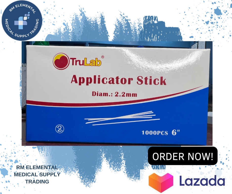 Trulab Non Sterile Wooden Applicator Sticks 2.5mm (1 box -1,000pcs 6 ...