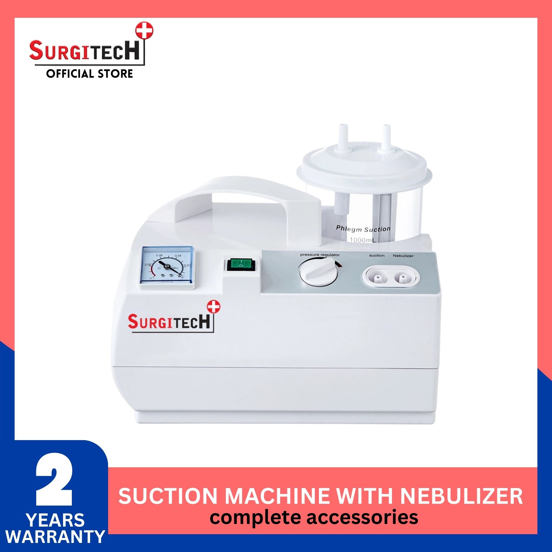 Surgitech Suction Machine and Nebulizer Heavy Duty Compressor | Lazada PH
