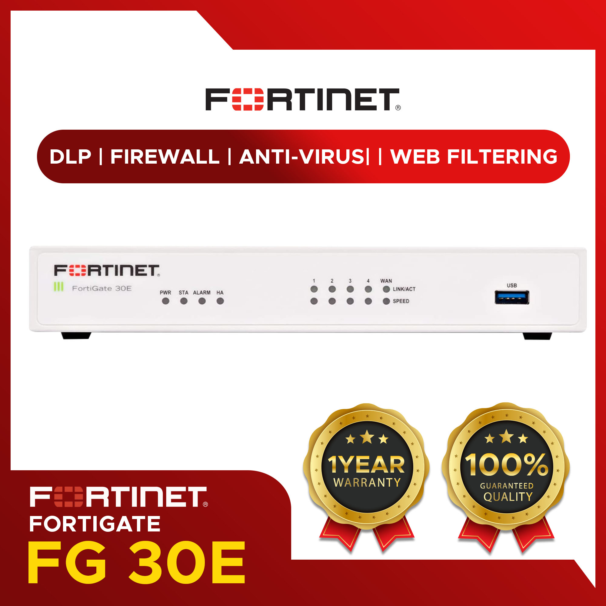 FG-30E Fortinet FortiGate 30E High Performance UTM for Small Networks ...