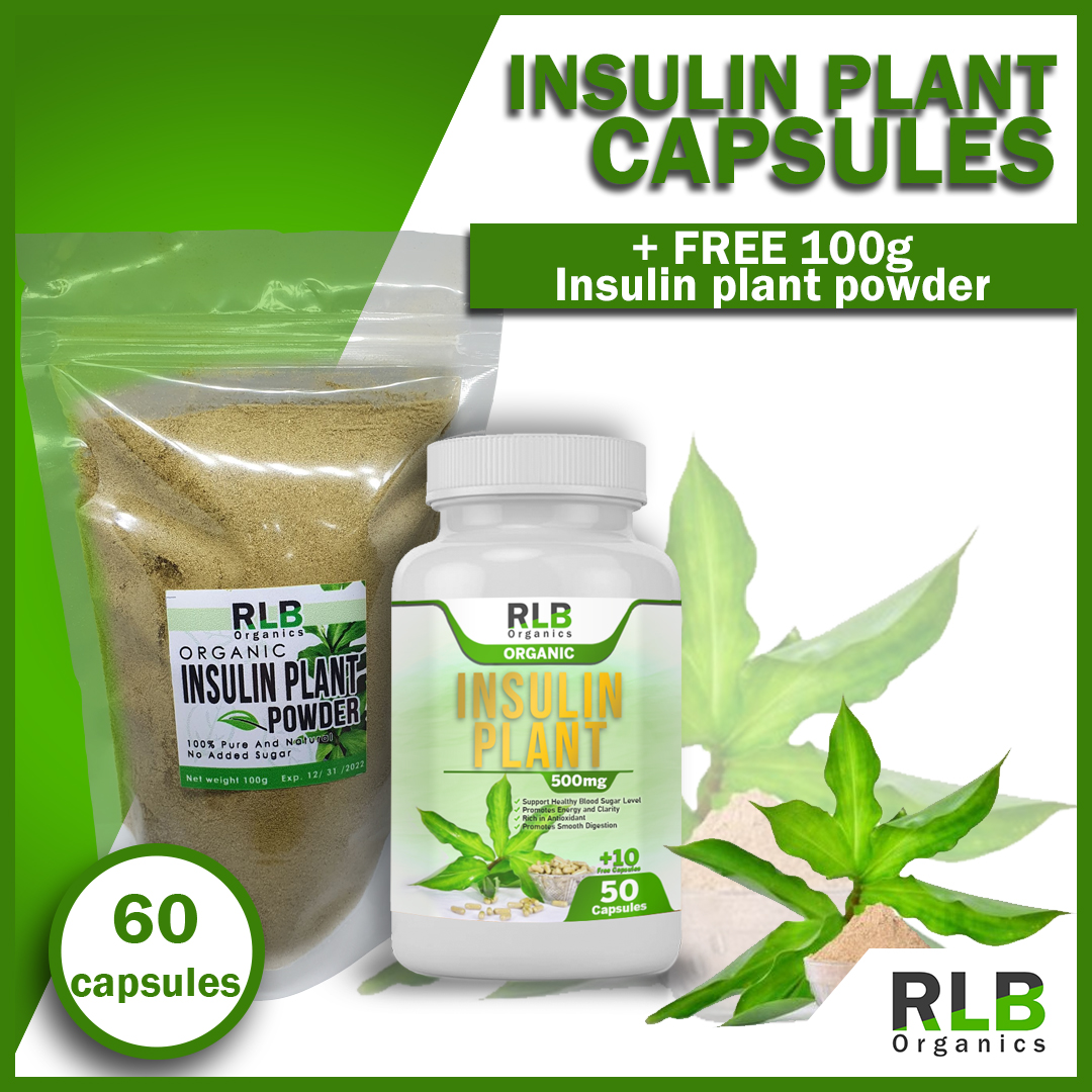 Pure Organic Natural Insulin Capsules (60 Capsules) + FREE 100 grams ...