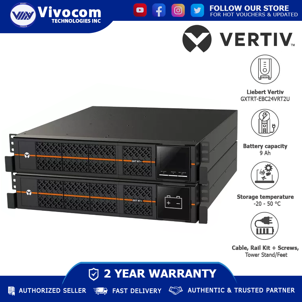 Vertiv Liebert GXTRT-EBC24VRT2U UPS External Battery Cabinet | Lazada PH