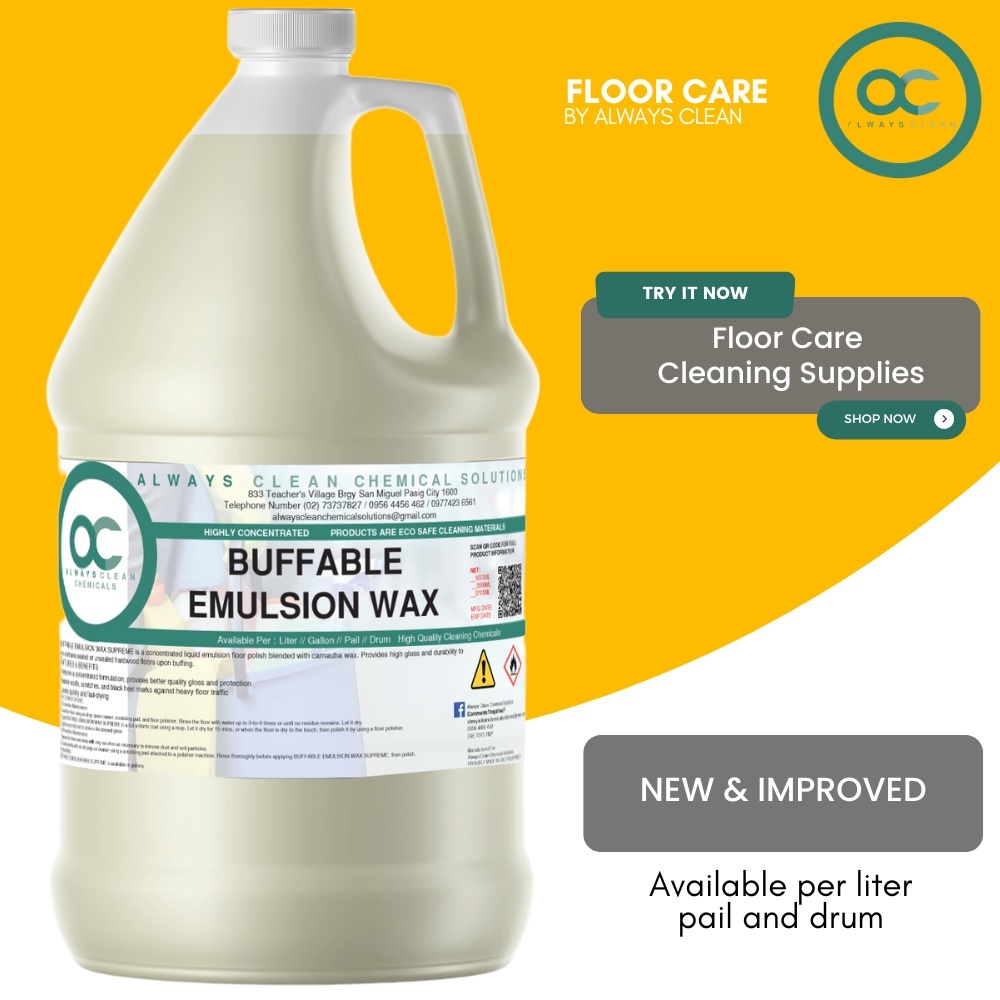 【READY STOCK】 EMULSION BUFFABLE WAX 1 GALLON | Lazada PH