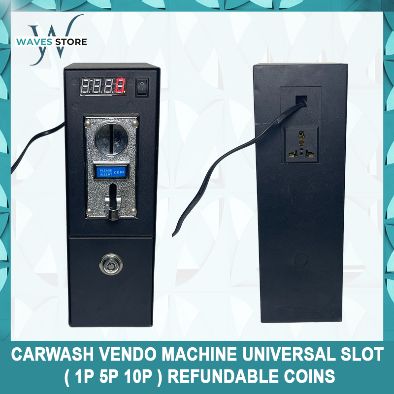 Carwash Vendo Machine Universal Slot ( 1P 5P 10P ) Refundable Coins ...