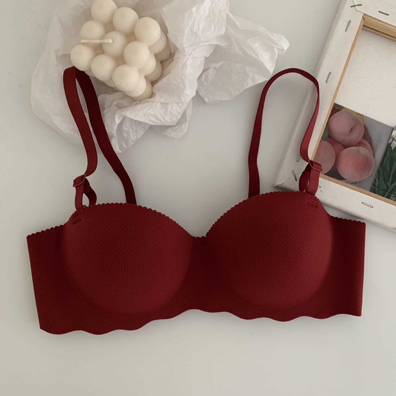 Japanese Seamless Bra Wireless Pushup Bra Massaging Bra Strap Removable ...