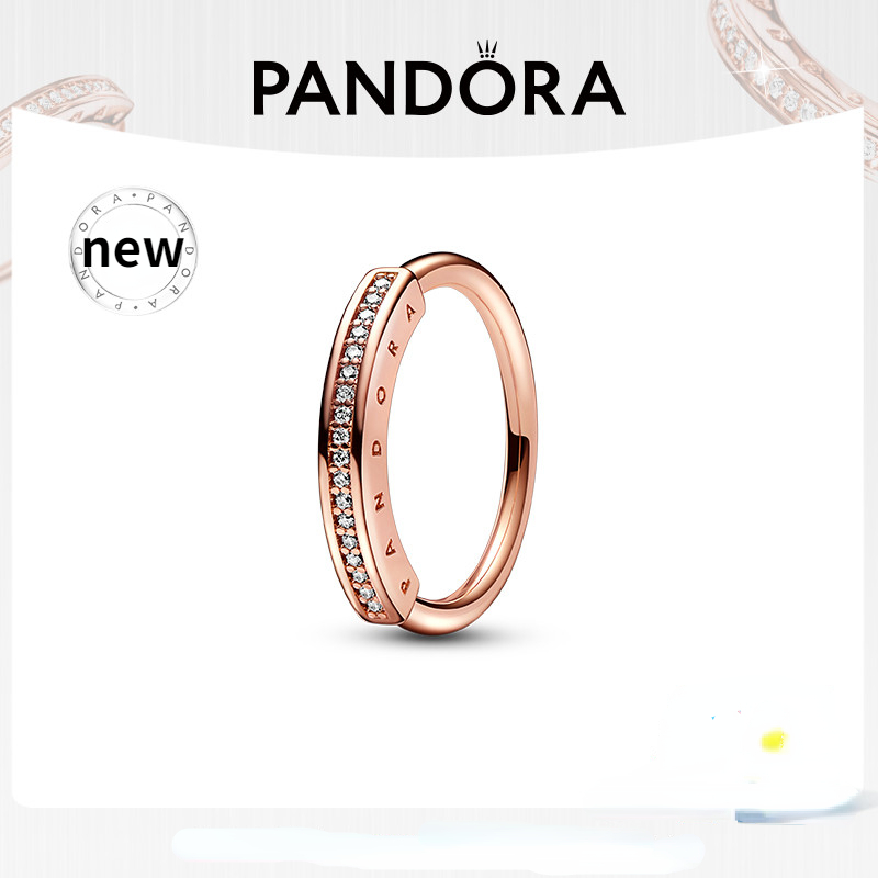 แพนดอร่า ซิกเนเจอร์ คอลเลคชั่น Pavé Classic Ring แหวนผู้หญิงโรสโกลด์ ...