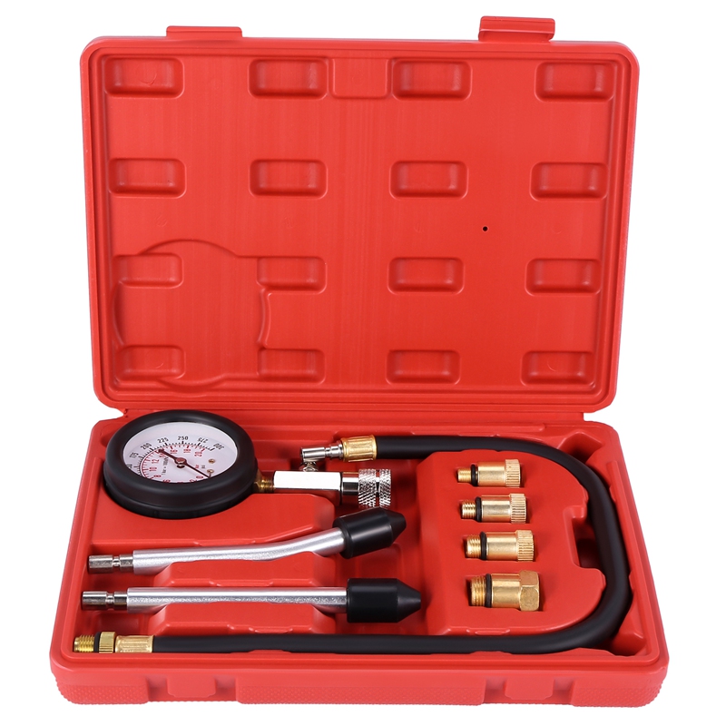 Automotive Motorcycles Petrol Engine Compression Test Gauge Tester Kit ...