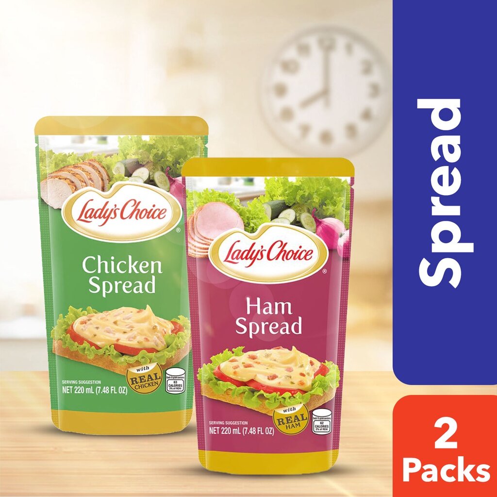 Lady's Choice Chicken Spread + Ham Spread 220ml Pouch | Lazada PH