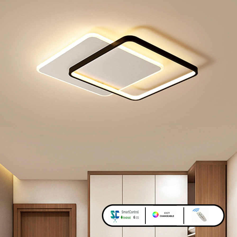 LED Remote Control Tricolor Modern Ceilling Light For Living Room ...