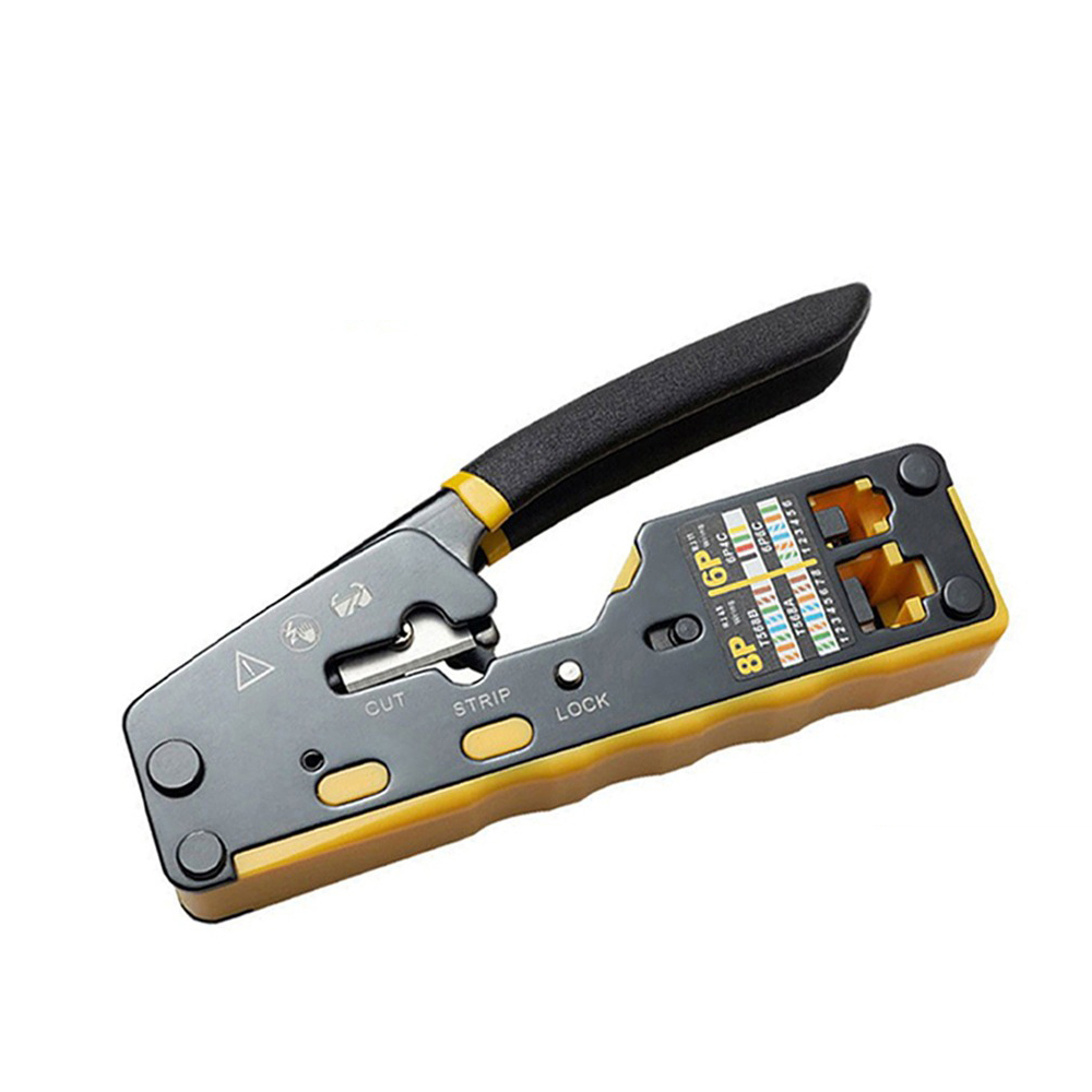 Cat7 Cat6 Cat5e 6P8P RJ45 Crimping Tool Pass Through Set Terminal ...