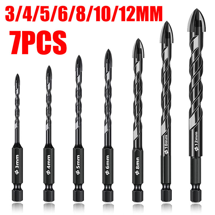 🔝 Original 【24 hours delivery】7pcs 3-12mm Masonry Drill Bits, Concrete ...