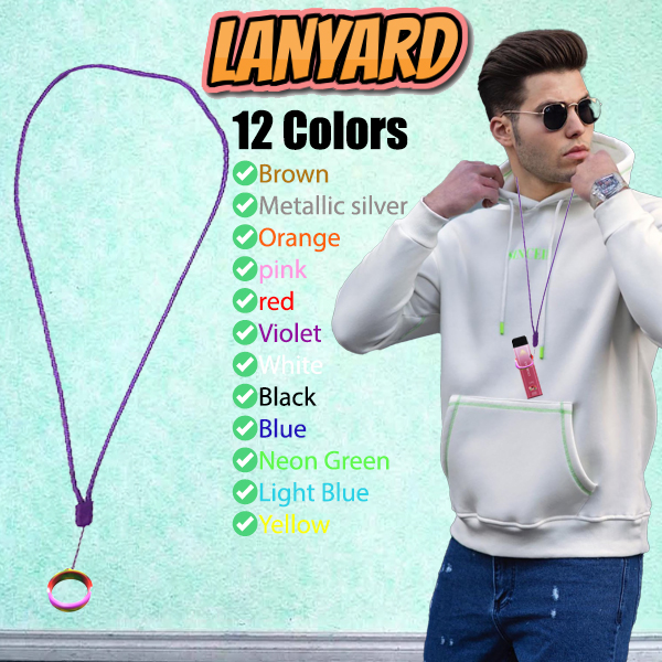 Vape Lanyard Universal Model Silicone Ring Necklace ( VIOLET) For ...